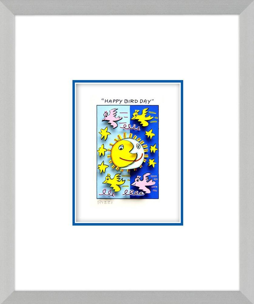 James Rizzi Bilder - Happy BIRD DAY - Original 3D Bild