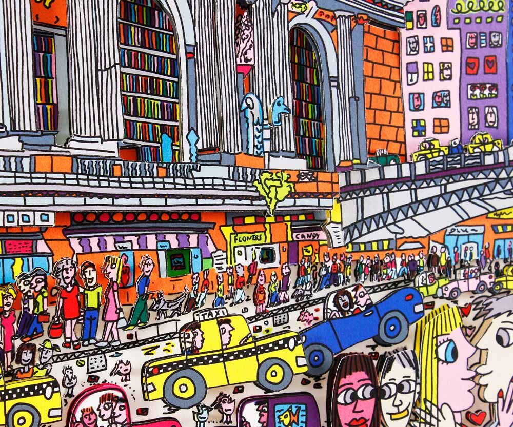James Rizzi Bilder - A GRAND CENTRAL STATION - HANDSIGNIERT