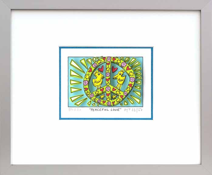 James Rizzi - Peaceful Love - original 3D-Bild Preiswert
