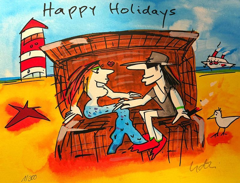 Udo Lindenberg Bilder - HAPPY HOLIDAYS - handsigniert