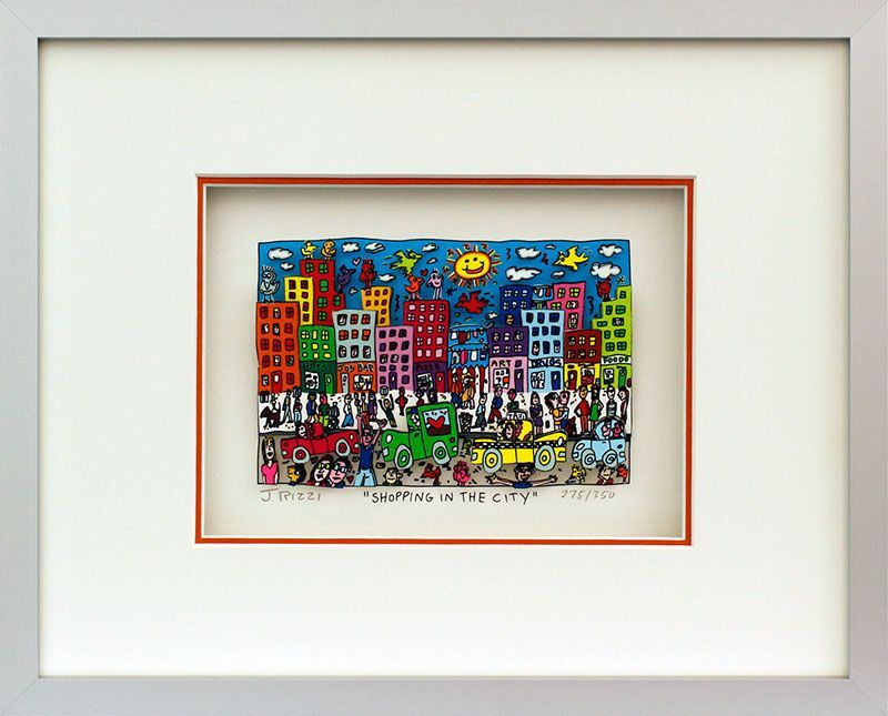 James Rizzi SHOPPING IN THE CITY - original